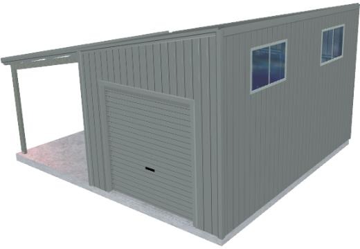 3.6m x 6m x 3m Skillion Right Shed | 3D Shed Roys Sheds